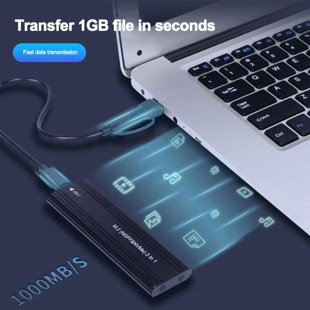 [Local Shipment] 10Gbps NVME M.2 Solid State Drive External Enclosure ...