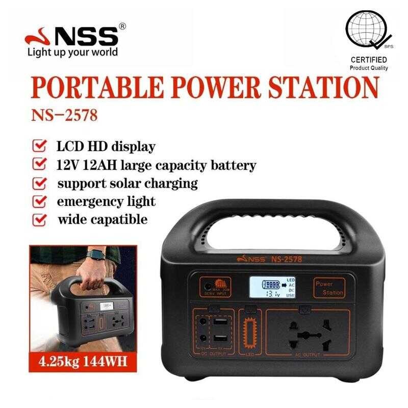 NSS Portable Power Station Generator With Solar Panel - 220V 144Wh ...