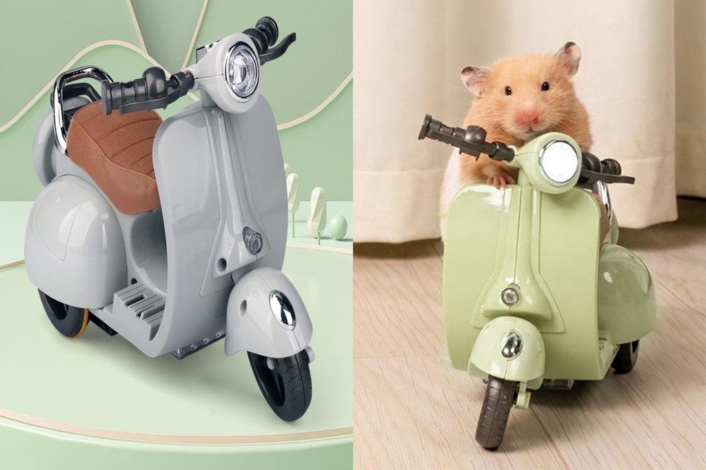 [Ready stock] Interactive Pet Scooter Toy Battery Powered Electric ...