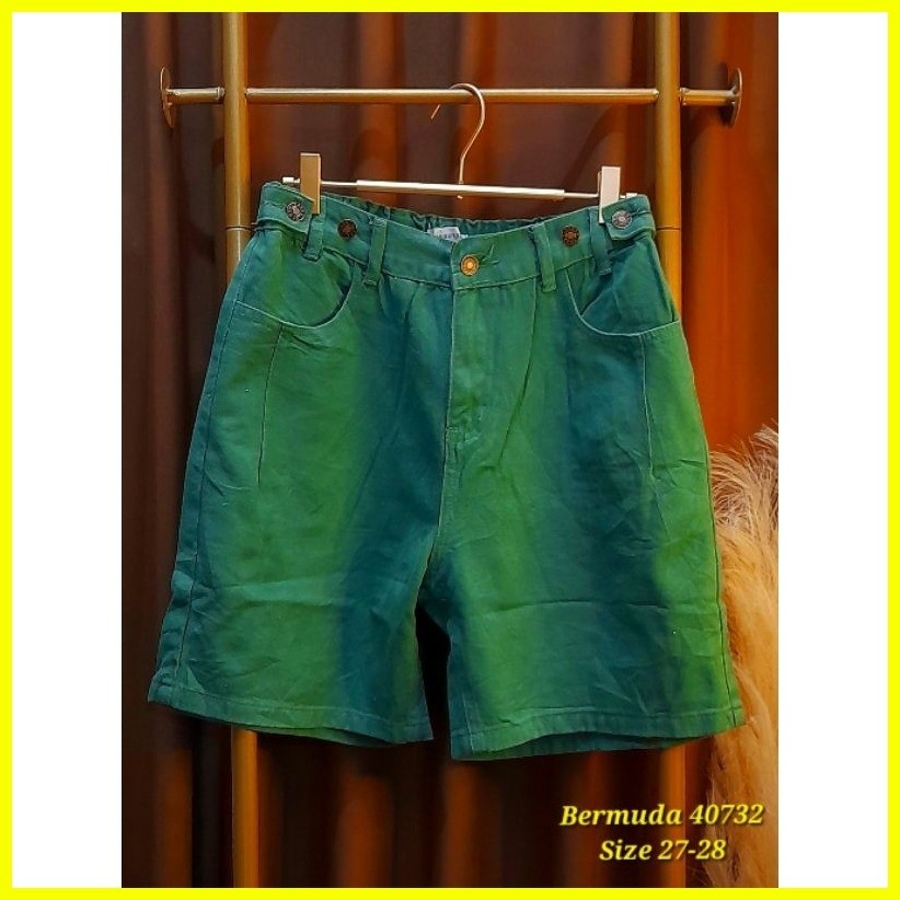 Highwaisted Korean VIP Denim Bermuda Shorts/Tokong Shorts | Shopee ...