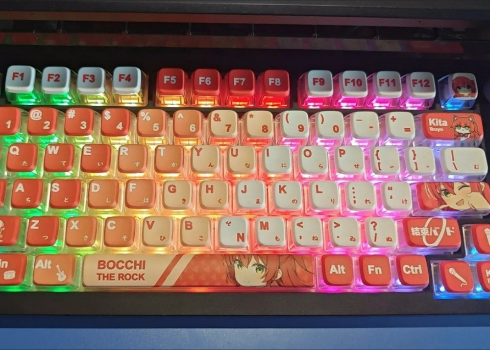 Bocchi The Rock Keycap OEM Profile 120 Keys PBT PC Dye Sublimation ...