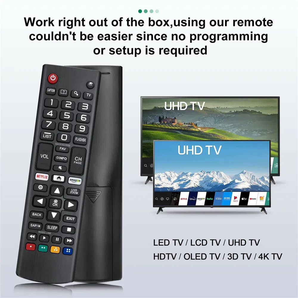 AKB75095307 Universal Remote Control Compatible for USed for LG Smart ...