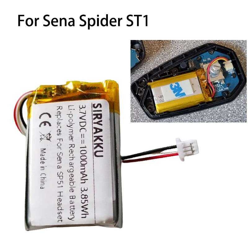 Replacement Battery For Sena Spider ST1 Motorcycle Bluetooth Headset ...