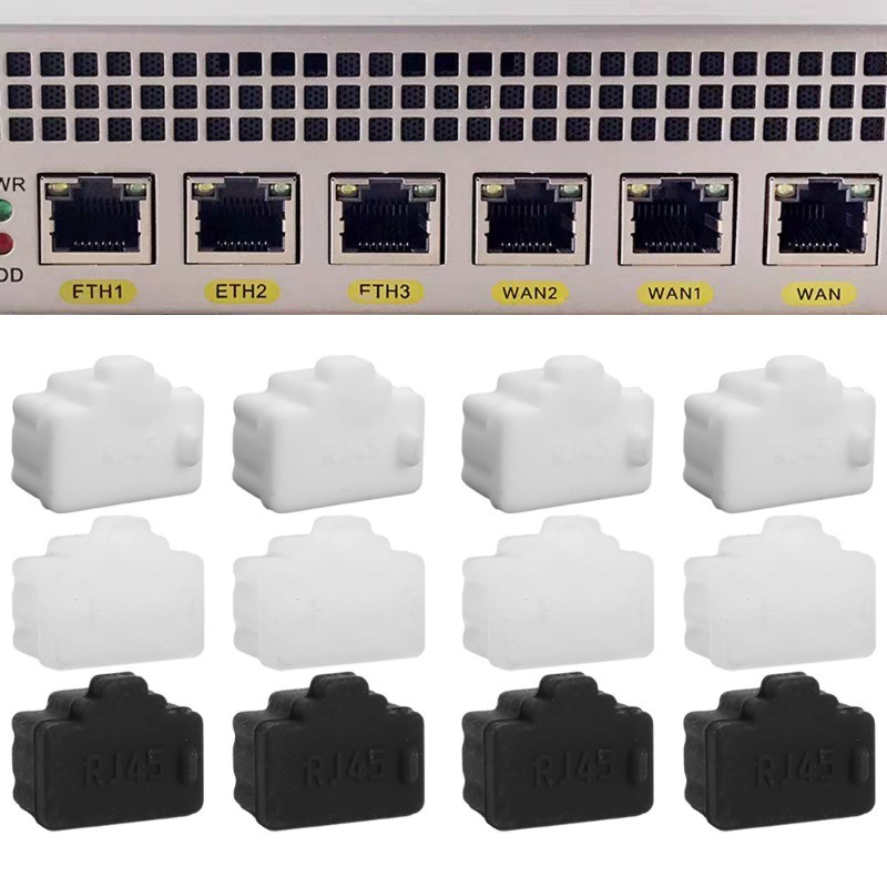 Silicone RJ45 Port Dust Protector | 10 PCs Flexible Ethernet Cover for ...