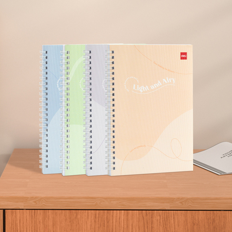 Deli 5PCS Thick A5 Spiral Notebook 60Sheets Student Hardbound Spiral ...