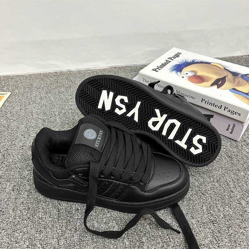 Ins Niche Design Black Warrior Bread Shoes Men 2025 Street Style Couple ...