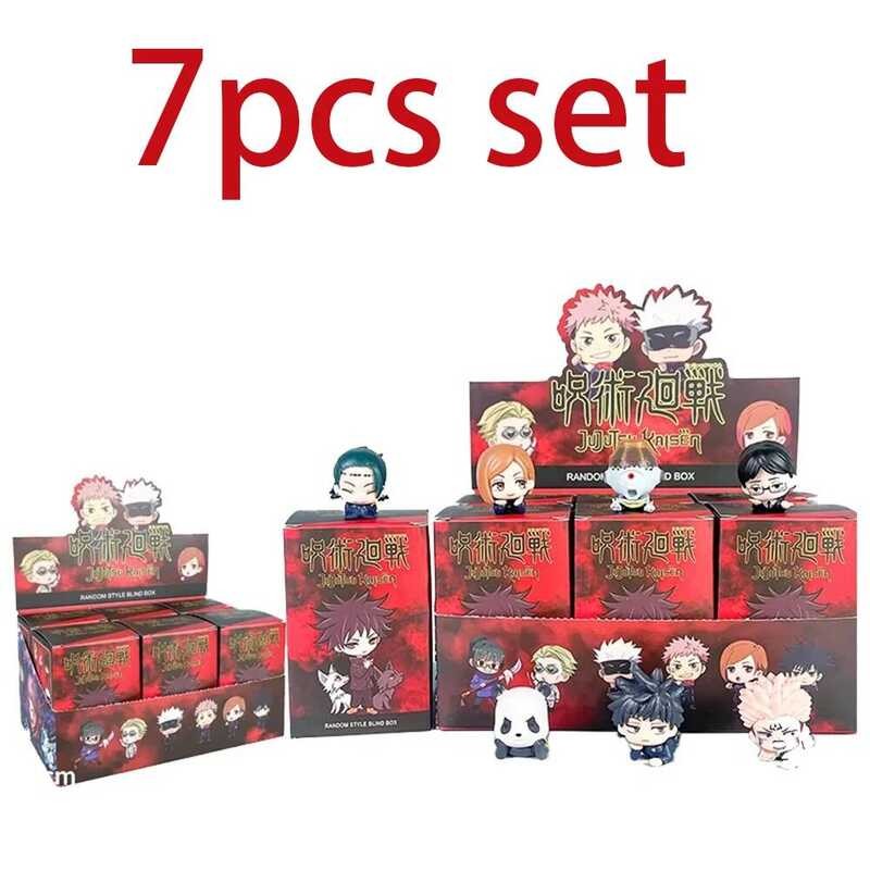Lying 7Pcs/Set 3 ∫ Style Anime Jujutsu Kaisen Figure Satoru Gojo Mini ...