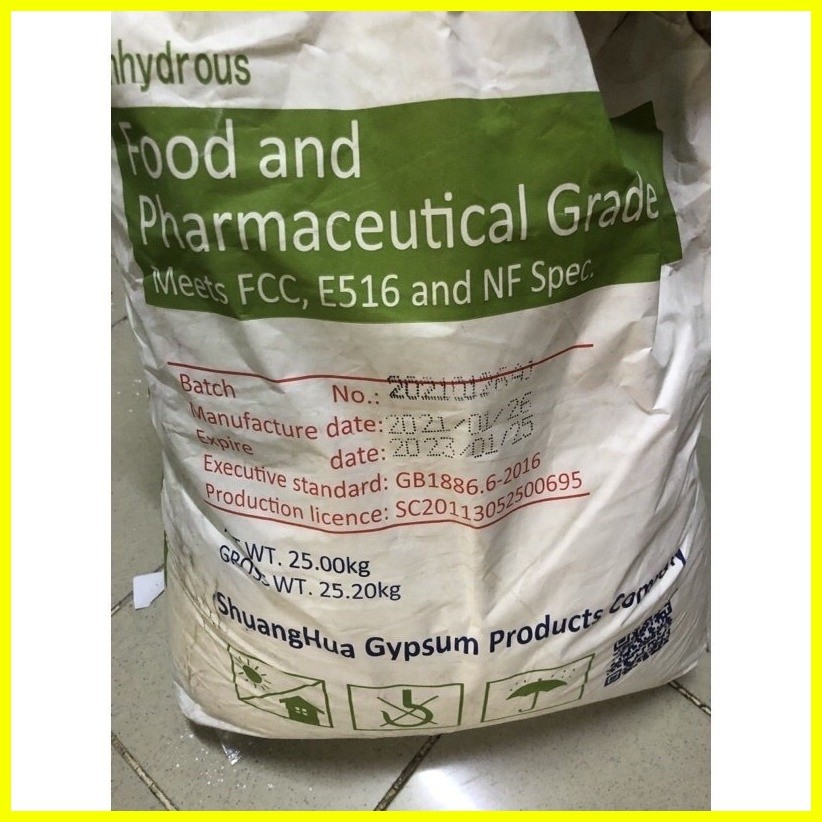 Calcium Sulfate Shuanghua 1kg for taho Gypsum Powder food grade ...