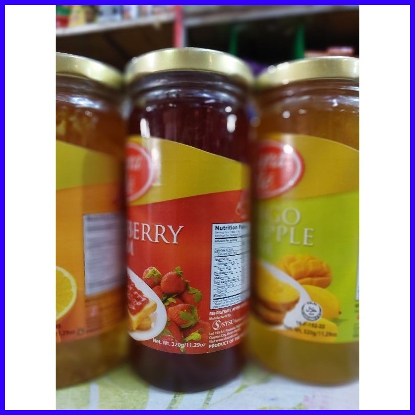 {CLARA OLE} Strawberry Fruit Jam Spread [320g] Pineapple, Orange, Mango ...