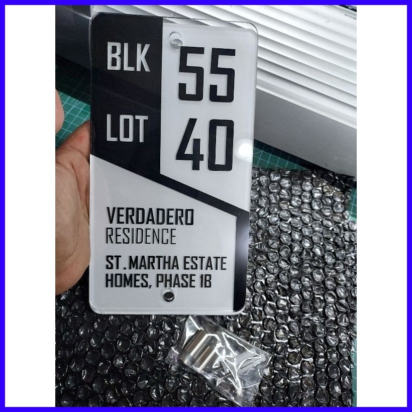 Address Plate House Number Plate Acrylic Sintra Board, Home Plate ...