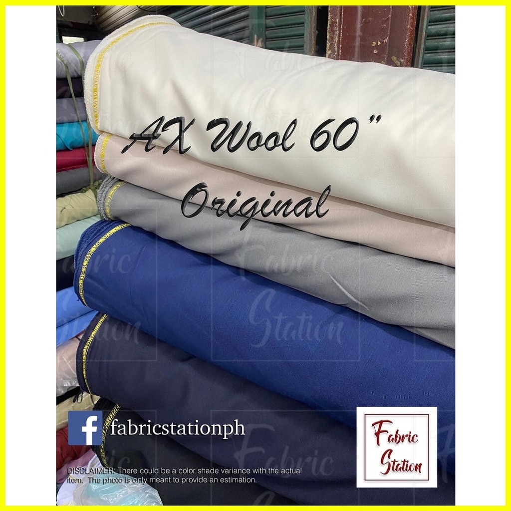 Original AX Armani Wool Fabric 60" (SET B) for Men's Suits, School ...