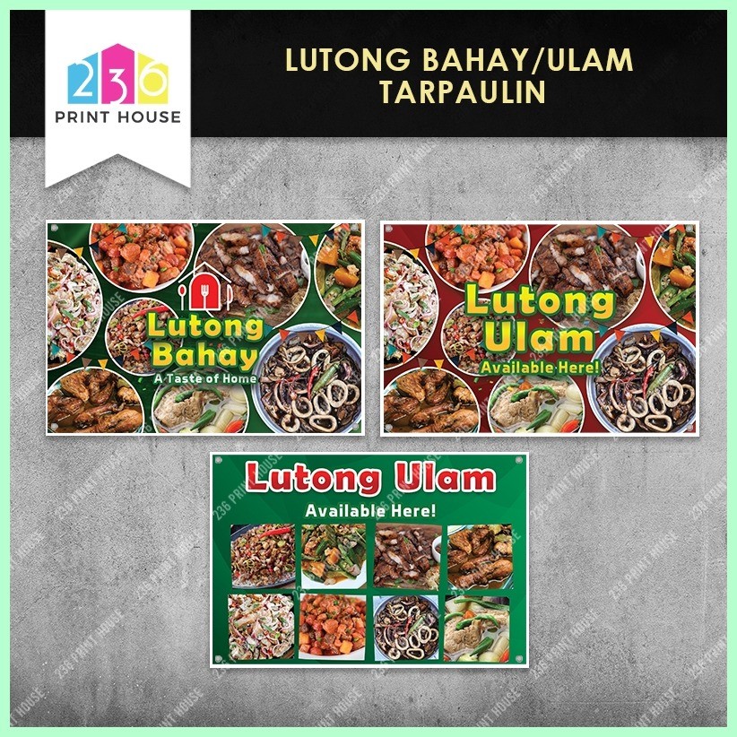 ⋙ ⊿ Lutong Bahay Ulam Tarpaulin Banner Signage FREE Eyelets Carinderia ...