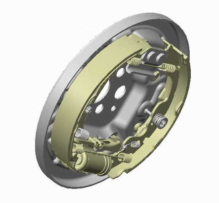 Drum Brake Mechanical Parts Assembly Practice Drawing Catia 3D Model ...