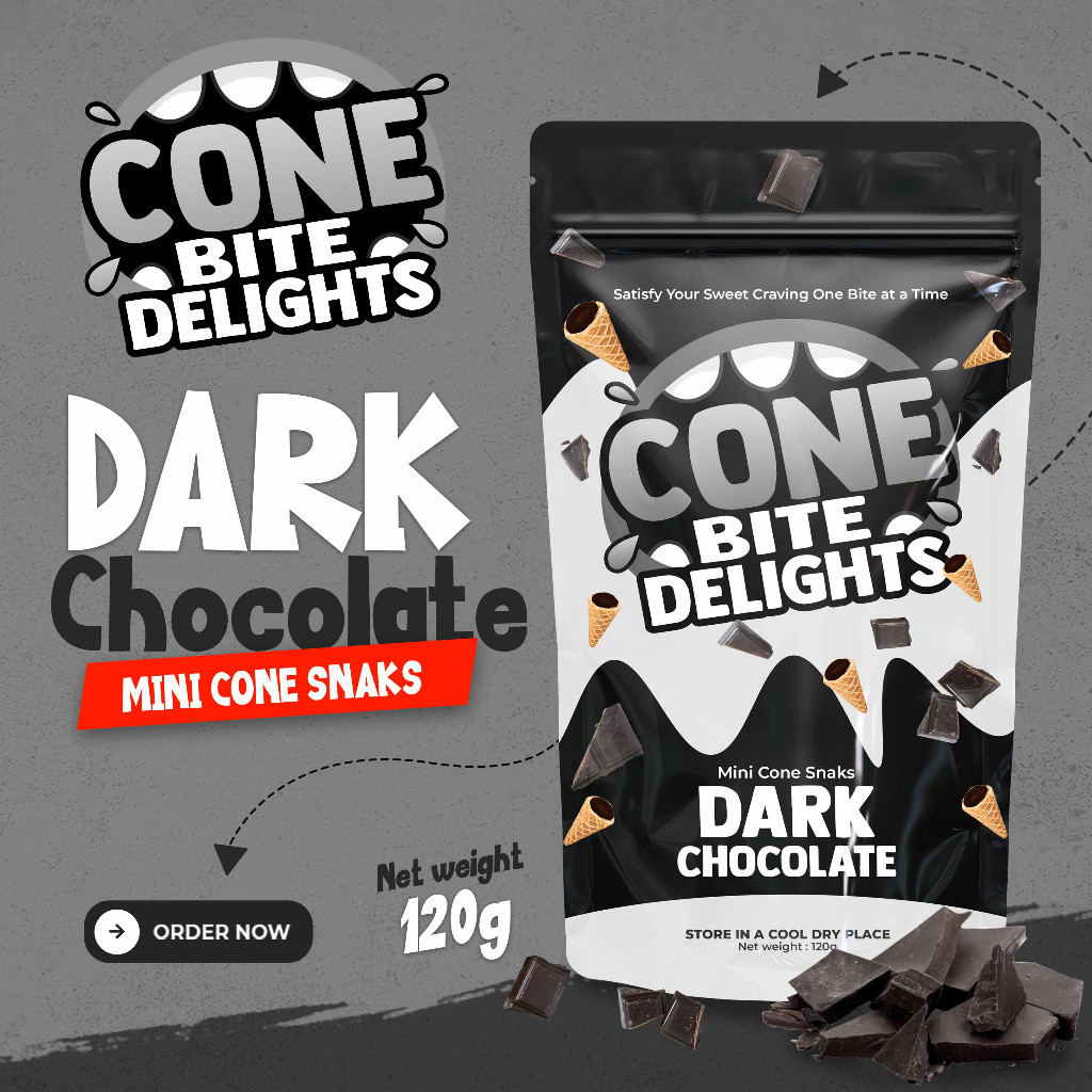♞CONE BITE DELIGHTS Cone Tip Bite-size Snack 120g 12- 14pcs per pack ...