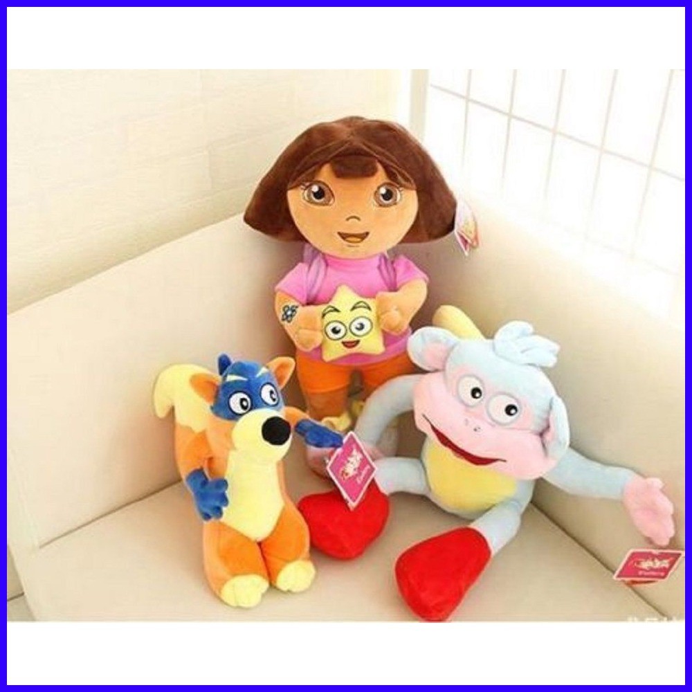 Dora The Explorer Swiper Fox Boots Monkey Backpack Map Kids Plush Toy ...