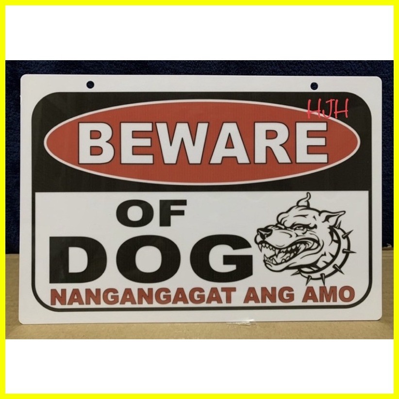 PVC Signage BEWARE OF DOG Nangangagat Ang Amo 7.8x11 inches | Shopee ...
