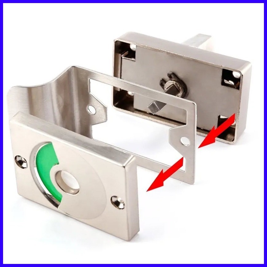 Universal WC Latch Vacant Engaged Door Lock Public Toilet Shower ...