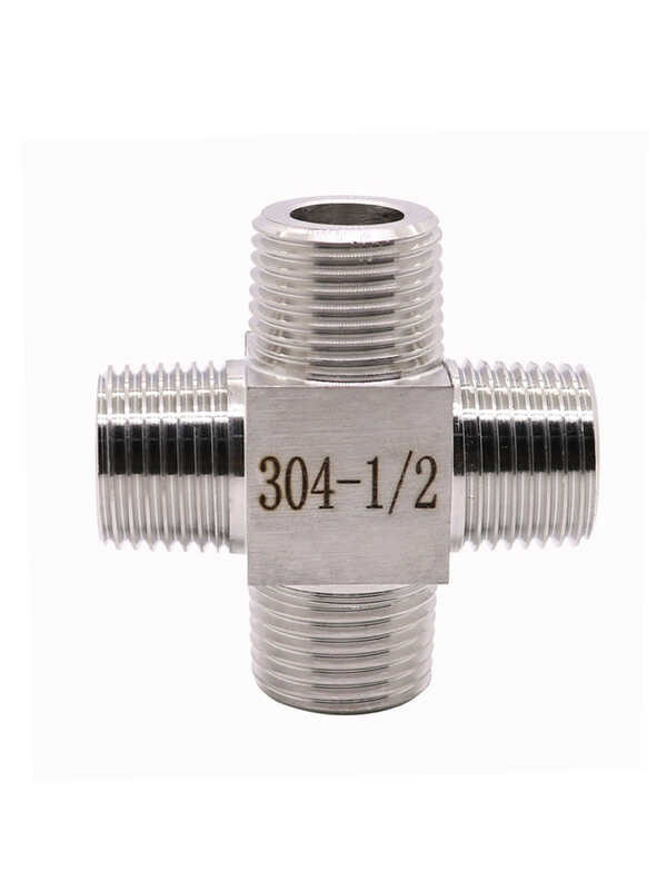 External thread high-pressure four-way thickened external thread four ...