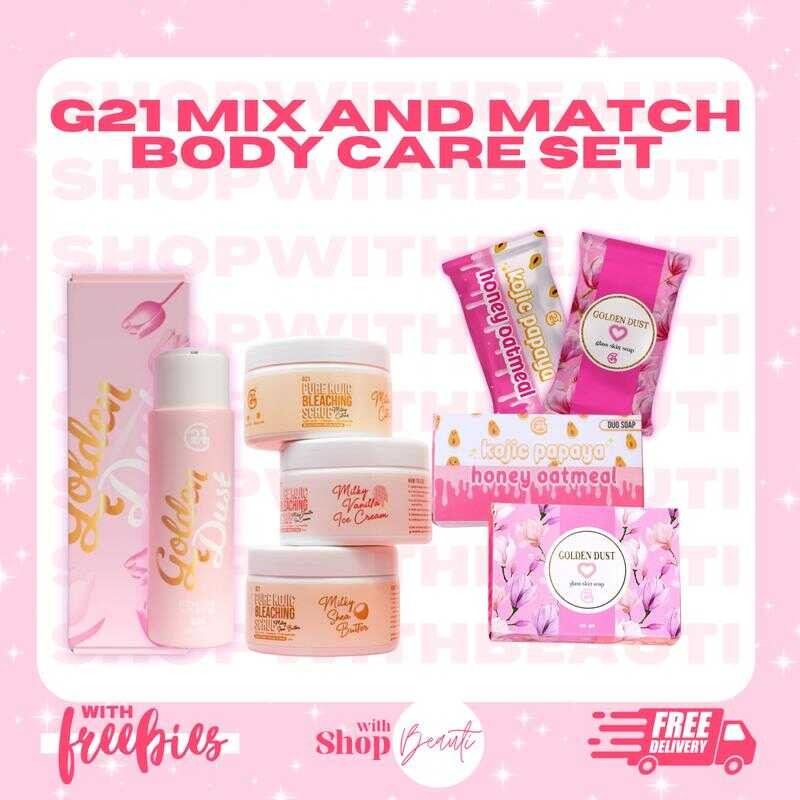 MIX AND MATCH BODY CARE SET [G21 GD Lotion, G21 Scrub, MINI Soap ...
