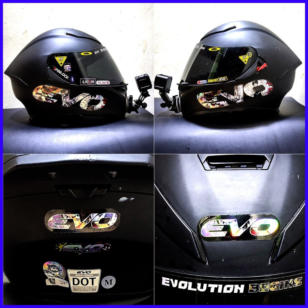 Evo Helmet Stickers Hologram Side Decals for V1 and V2 GSX3000 ...