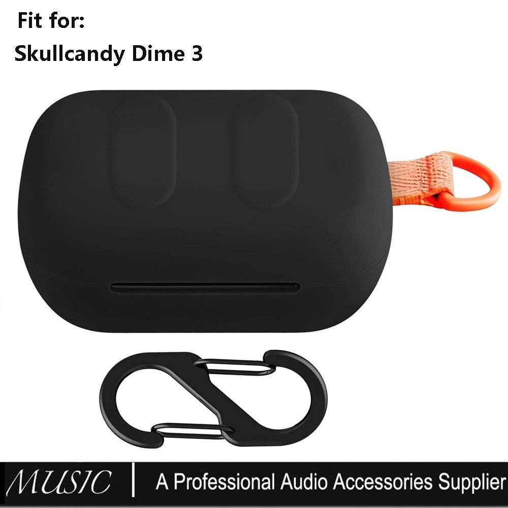 Silicone Case for Skullcandy Dime 3, Protective Cover with Carabiner ...