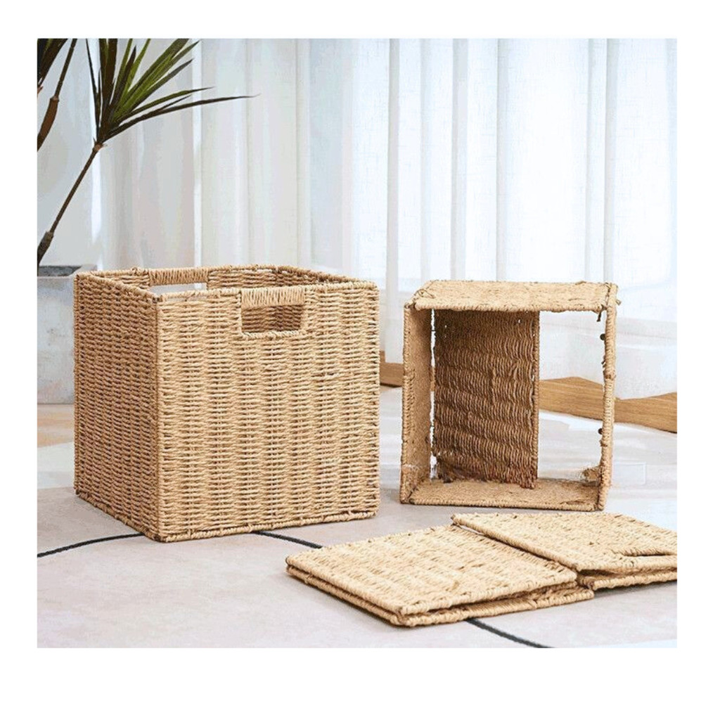 BH Sturdy Rattan Shelf Insert like Ikea Kallax Compatible Storage Box ...