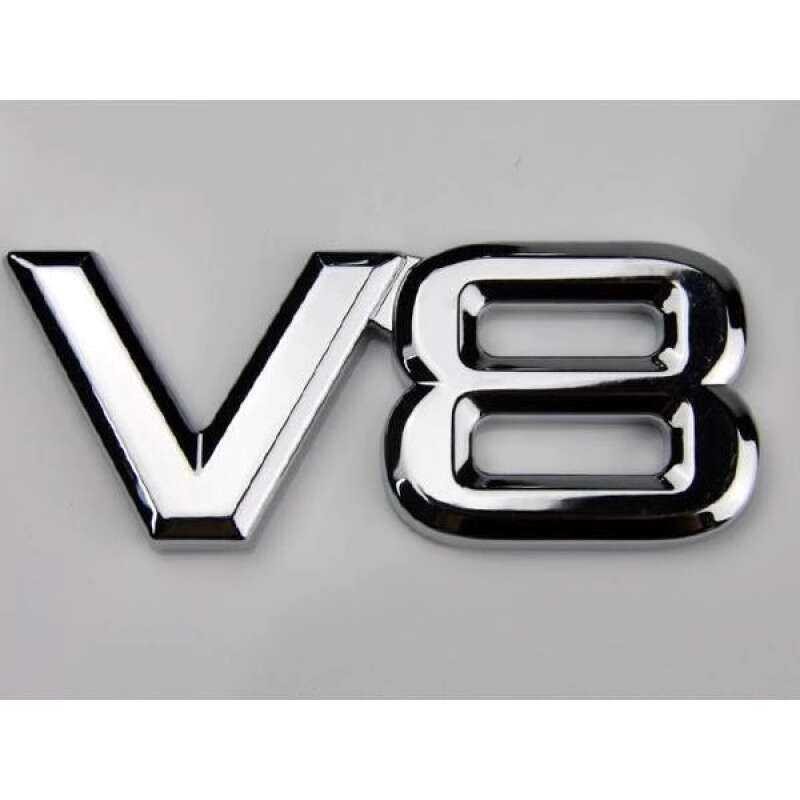 Emblem Modification 3D Letter Car V8 High-Displacement Logo Metal ...