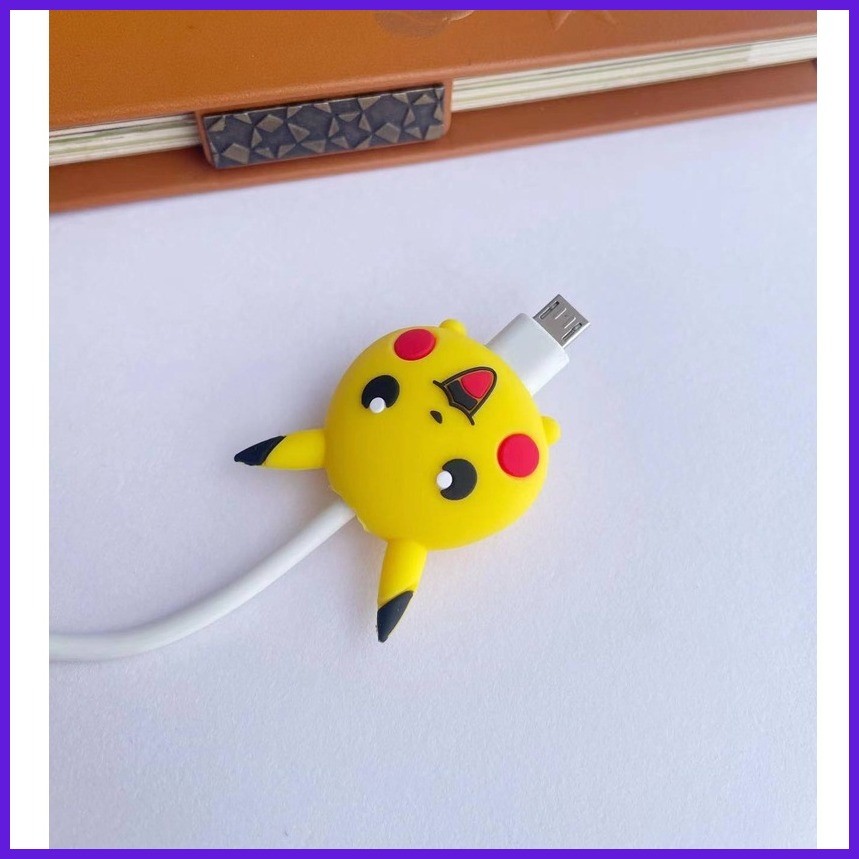 (Buy 5 Get 1 Free) Cartoon Character Micro Type-C Cable Protective Case ...