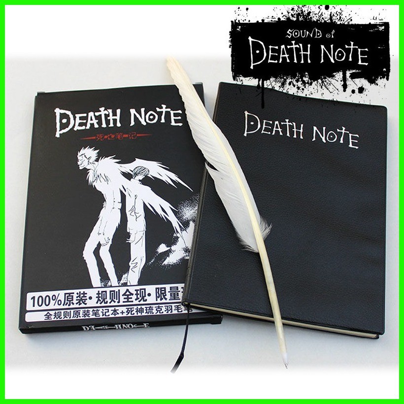Death Note Cosplay Notebook & Feather Pen Book Anime Diary Cartoon ...