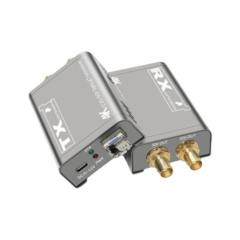 4K 12G SDI Fiber Extender Over LC Fiber Cable 20Km SDI To Fiber Video ...