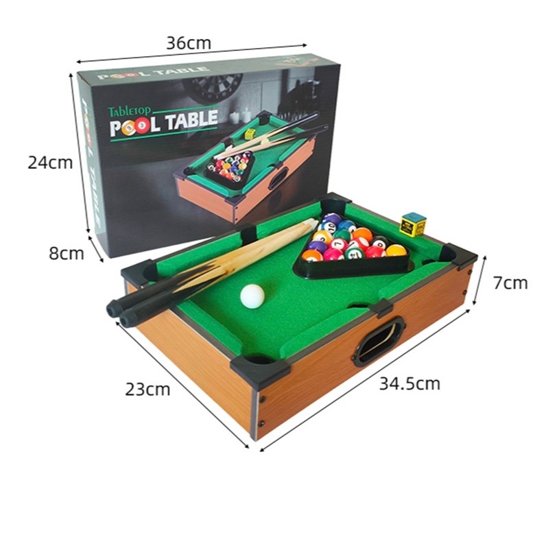60X69X37 Mini Billiard Table Set New Inches Wooden Tabletop Pool Table ...