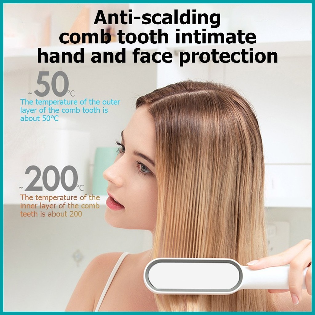 ∴ ☫ COD Straight hair and curly hair dual-purpose curling iron straight ...