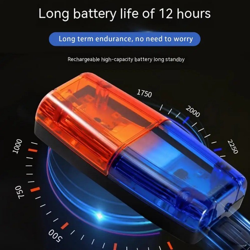 Red Blue Led Shoulder Warning Light with Clip USB Charging Night riding ...