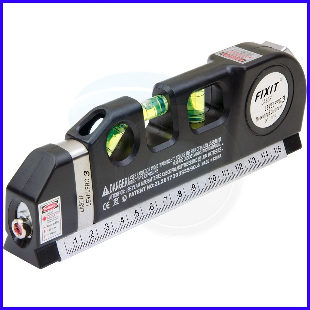 Pro-Tool Laser Level Ruler Multipurpose Vertical Horizon Measure Tape ...
