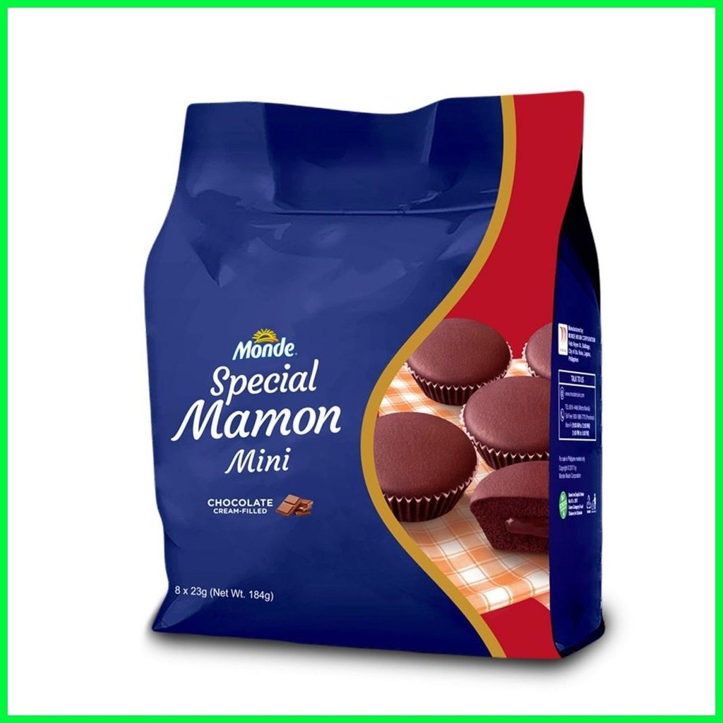 Monde Special Mamon Mini Chocolate Cream-filled 27g x 8 | Shopee ...
