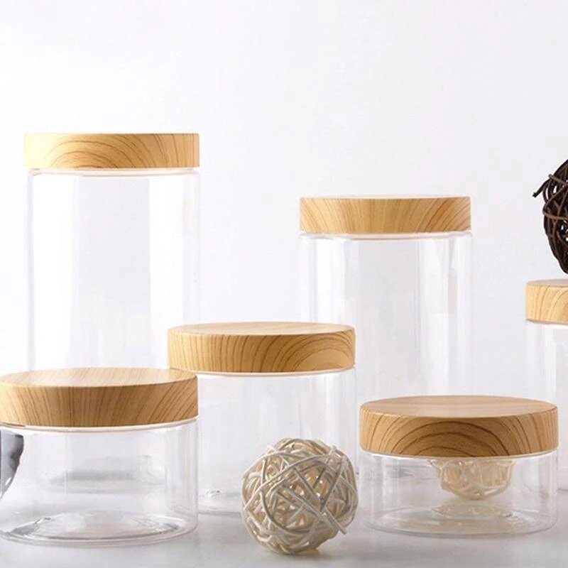 Bamboo Lid Candy Jar Storage Packaging Cookie Coffee Bean Nuts ...