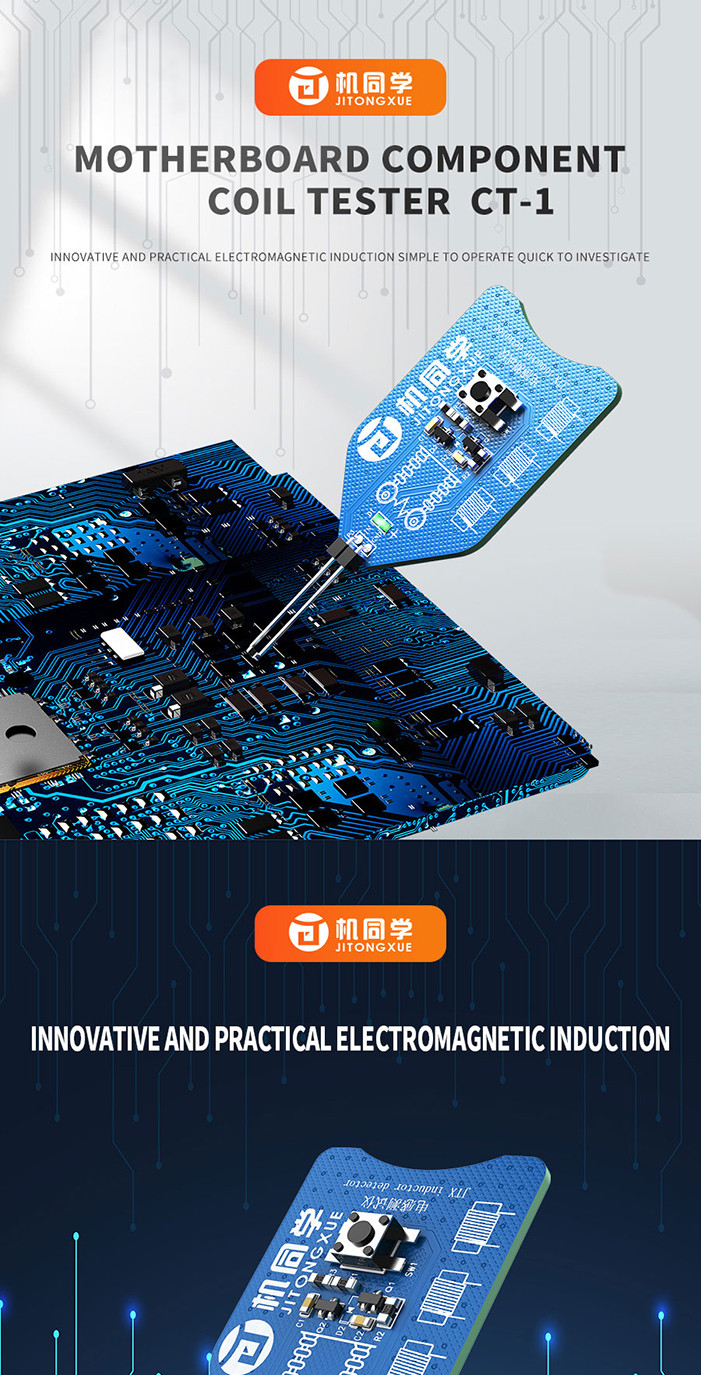JTX Coil Tester CT-1 Motherboard Coil Tester Inductor Detector Tool for ...