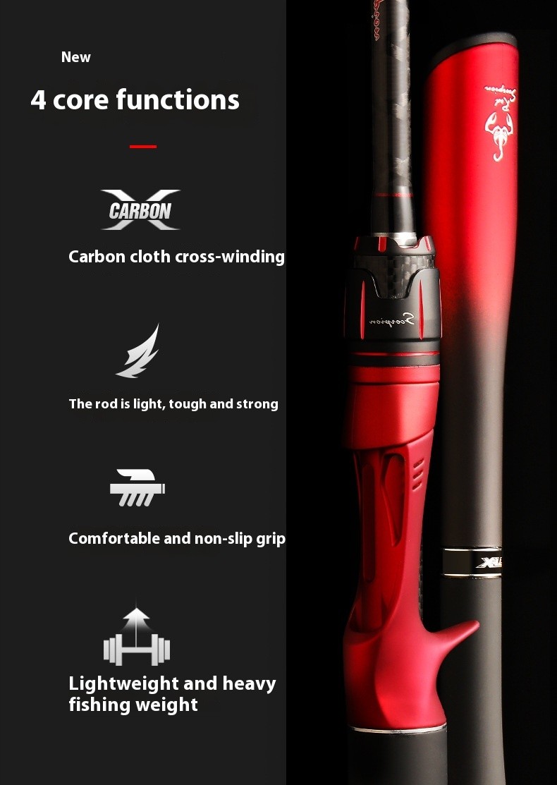 Scorpion Carbon Lure Fishing Rod – M Power Casting/Spinning Rod | Long ...
