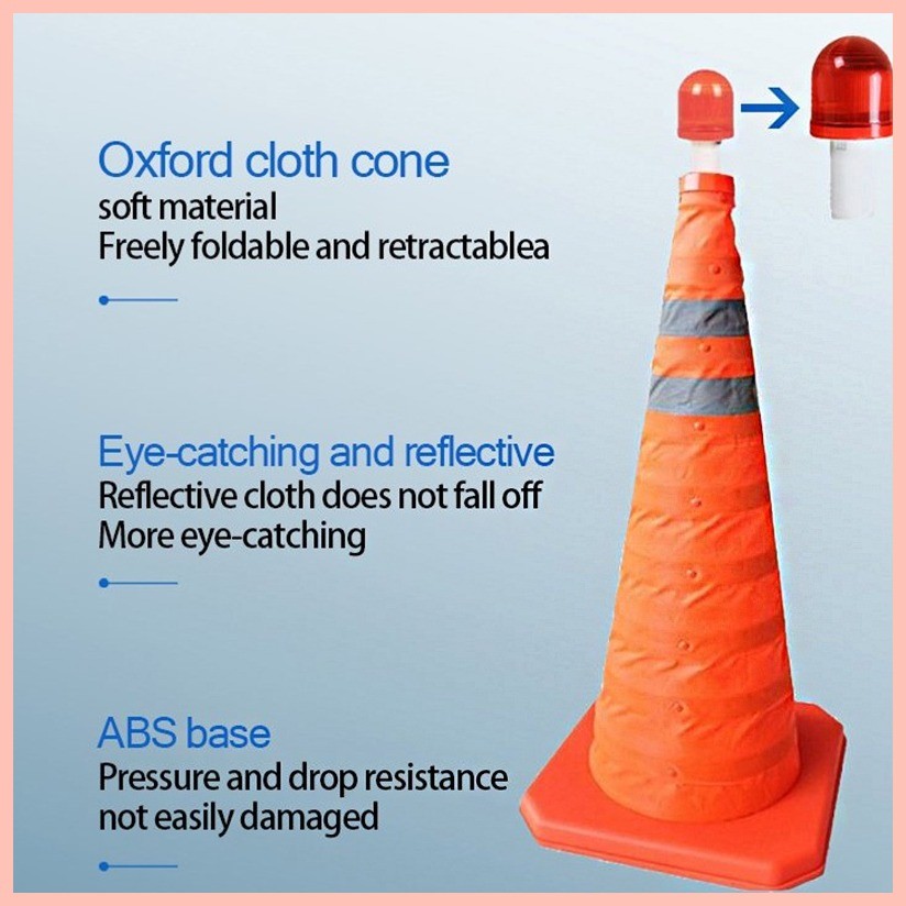 ⚔ 45cm Reflectorized Traffic Cone Barricades Warning-sign Road-Safety ...