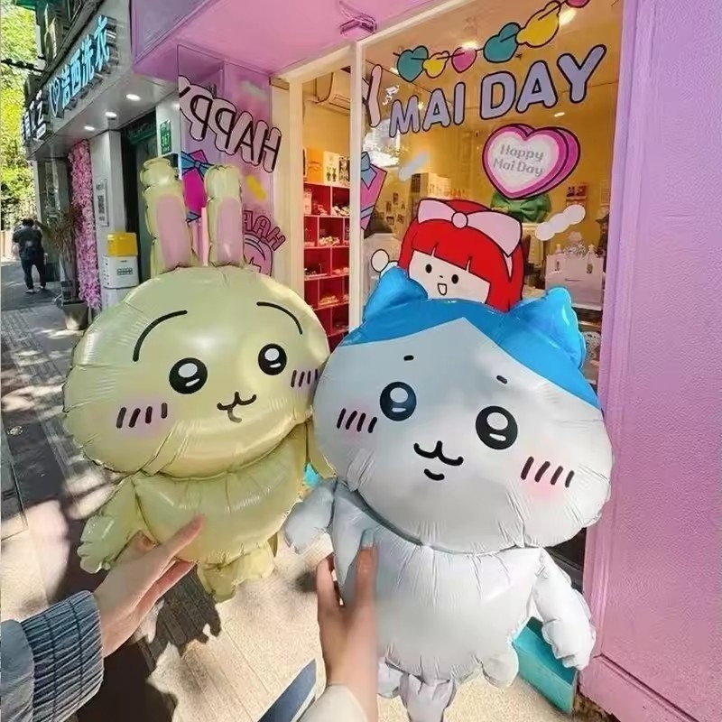 Kawaii Chiikawa Aluminum Film Balloon Kids Girl Hachiware Usagi Balloon Happy Birthday Baby ...