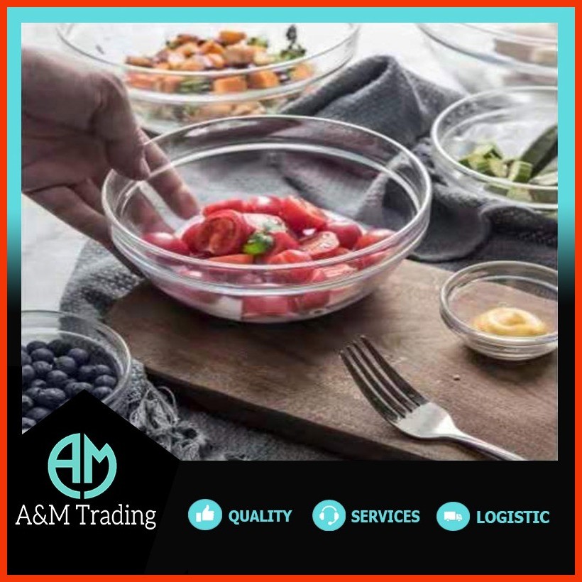 ⚧ 5 in 1 Colorful Storage Glass salad Bowl Set ( Ramdom Colors ...