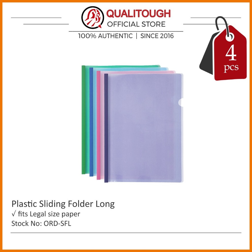 4pcs Plastic Sliding Folder Long [ORD-SFL] | Office & School Supplies ...