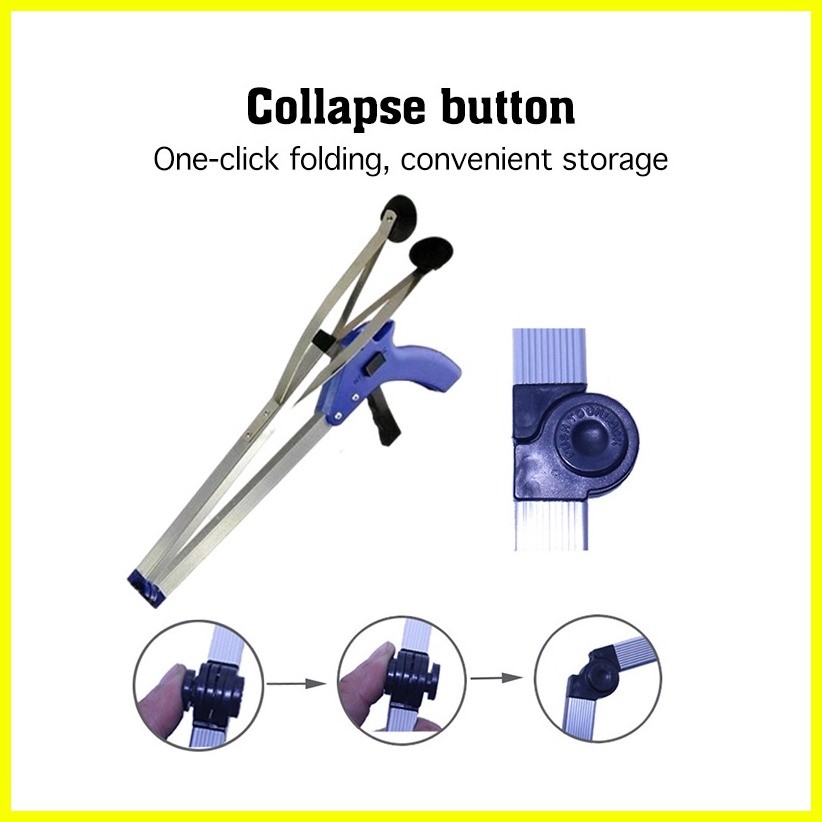 Foldable Garbage Picker Tong Claw Pick Up Stick Picking Tool Waste ...