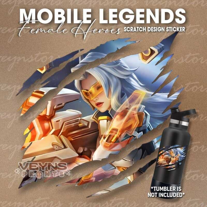 S MOBILE LEGENDS FEMALE HEROES ML SCRATCH DESIGN WATERPROOF STIER ...
