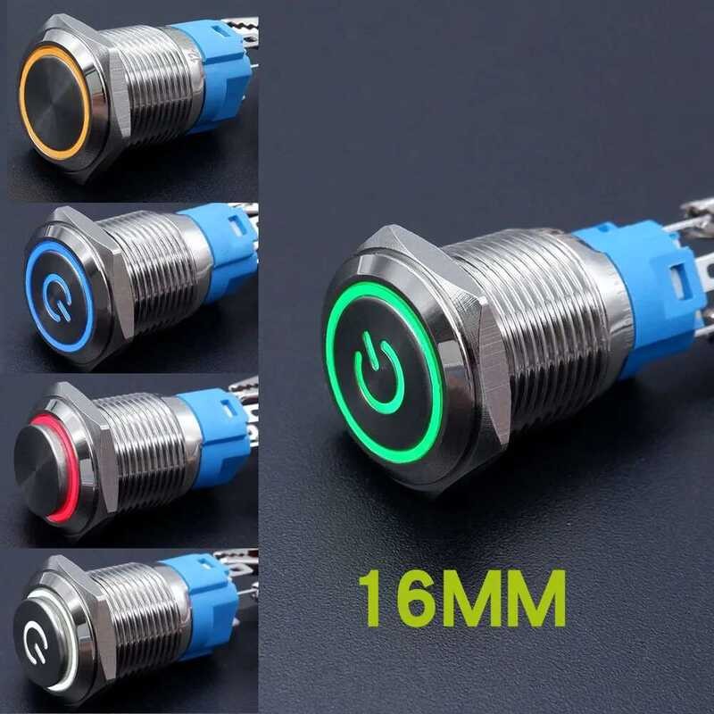 Mm Metal Push Button On Off Power Start Stop Car Ignition Switch ...