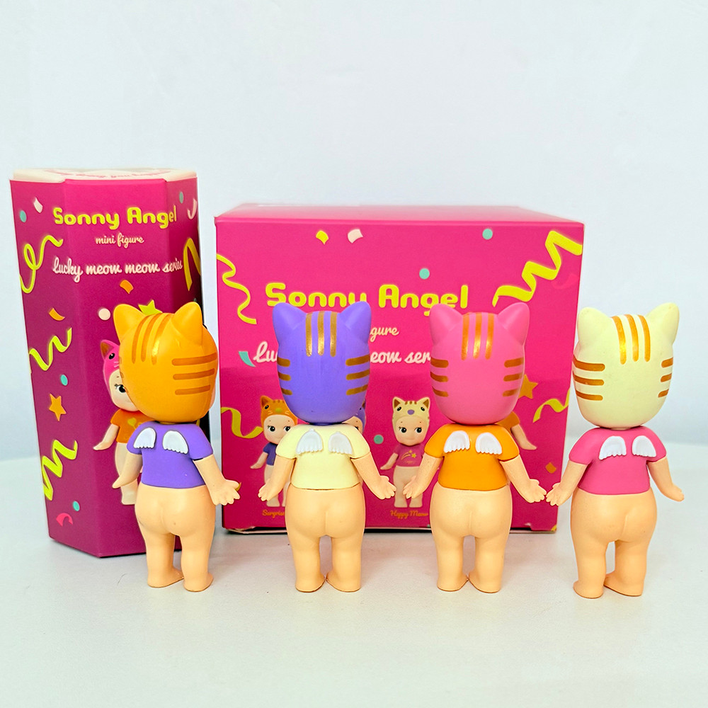 Whole box set 4pcs Sonny Angel Mini Figure Lucky meow meow series Blind ...