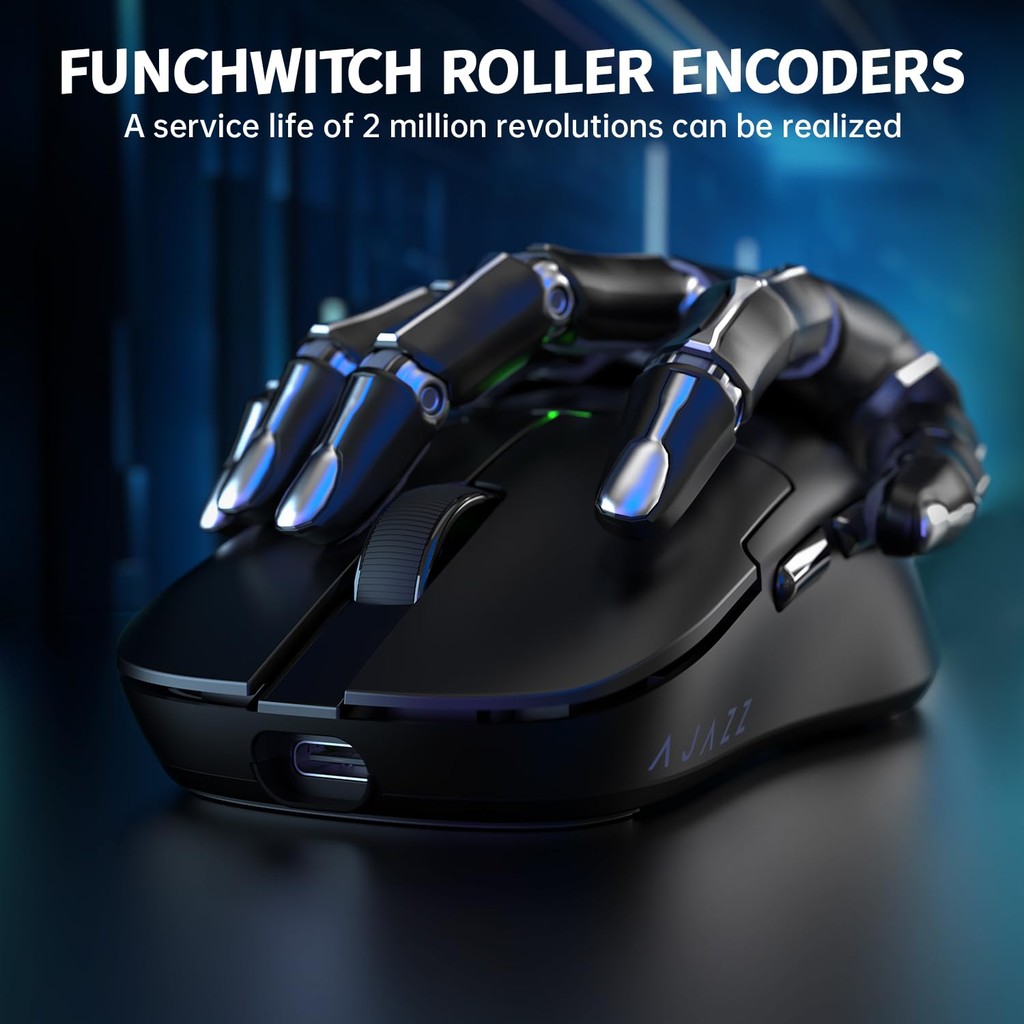 Ajazz Aj159 Pro Wireless Tri-Mode Gaming Mouse 8KHz with Rgb Magnetic ...