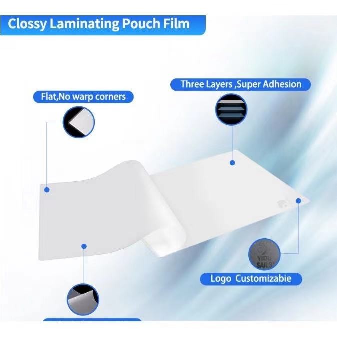 100PCS Thermal laminating film 3" 67x97mm 80mic/55mic ID pass card PET hot laminator film pouc ...