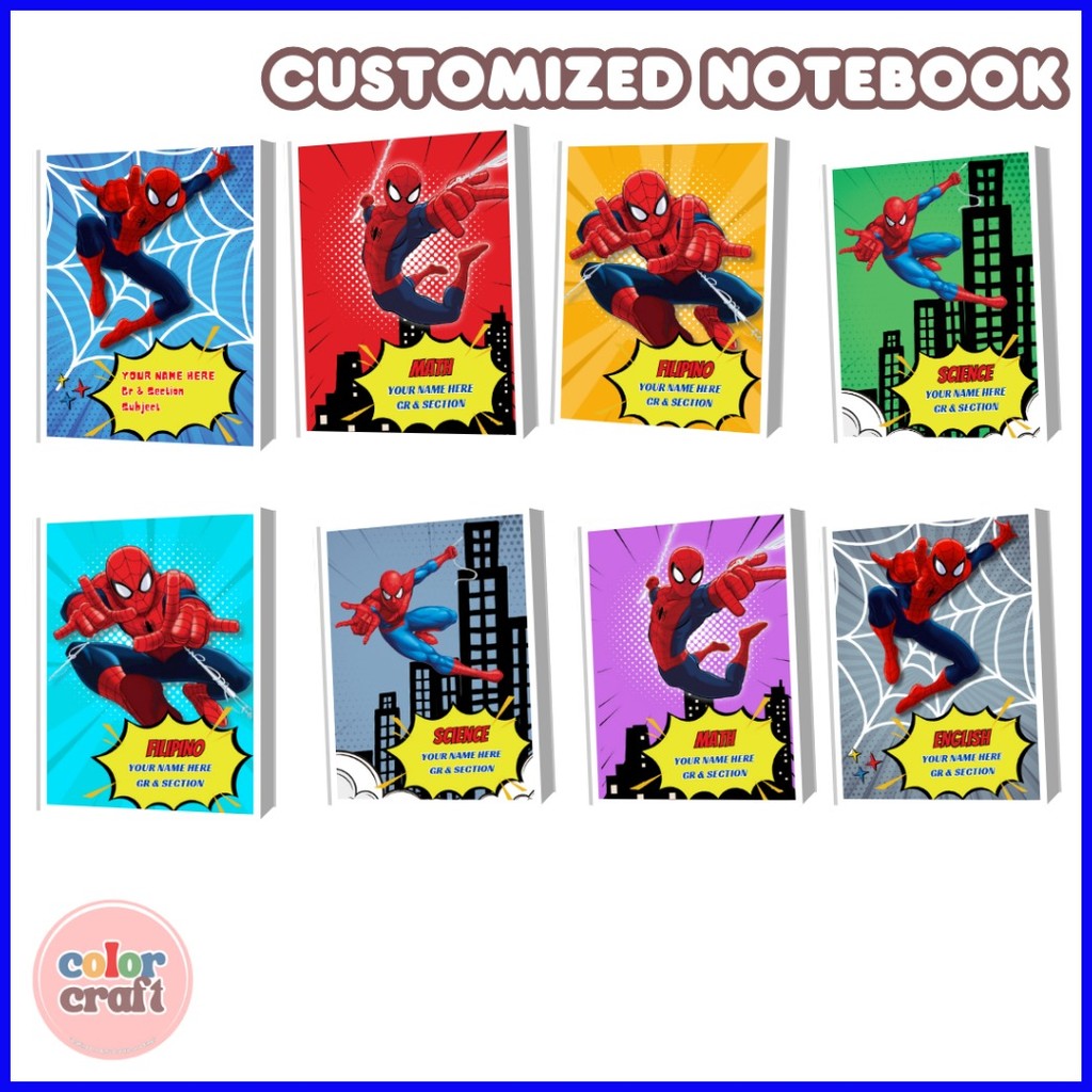 ඏ ஓ SPIDERMAN CUSTOMIZED NOTEBOOK l WRITING NOTEBOOK FOR GRADE 1-3 ...