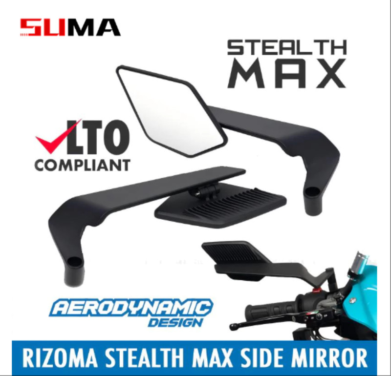 Full Alloy Wind Wing Rotating Side Mirror V5 Universal Stem 14*8Cm Wide ...
